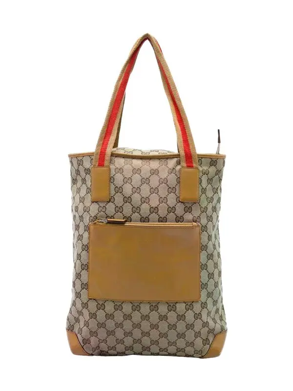 Gucci Gg Canvas Web Tote Bag - Neutrals