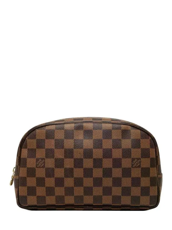 LOUIS VUITTON 2017 Damier Ebene Trousee Toilette 25 Clutch Bag - Brown
