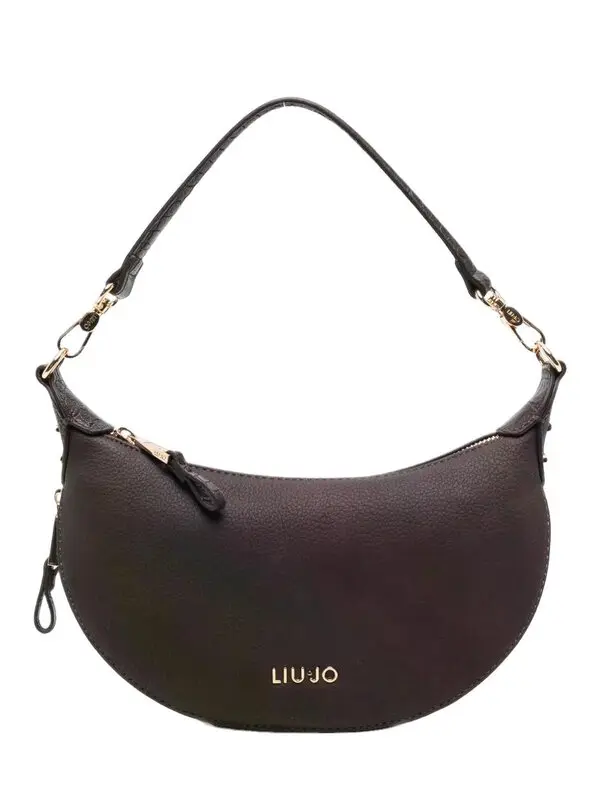 Liu Jo Small Hobo Tote Bag With Logo Plaque - Brown
