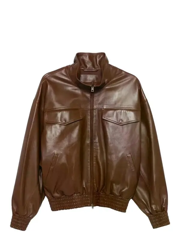 Balenciaga High-neck Blouson Jacket - Brown