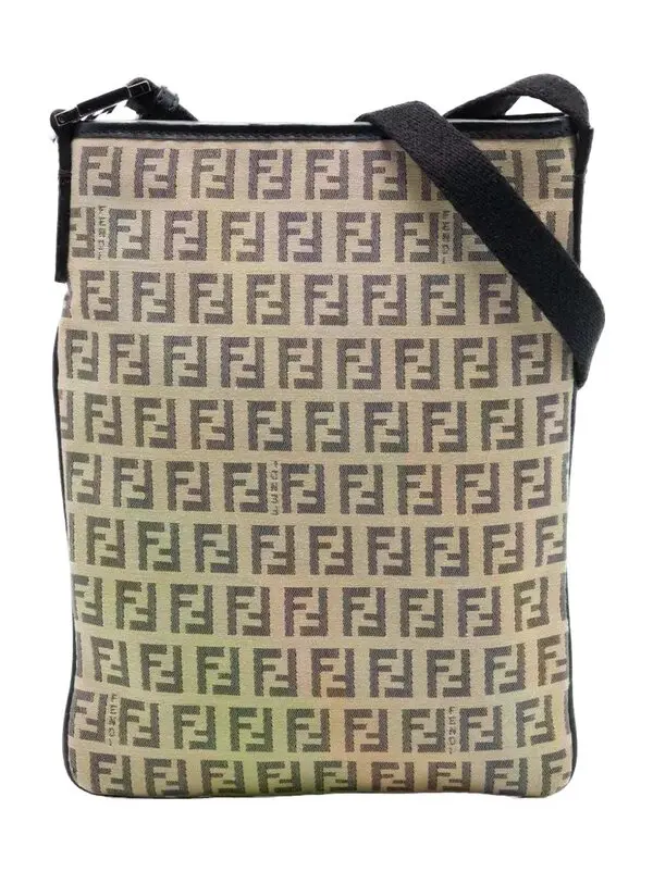 Fendi Zucchino Canvas Crossbody Bag - Neutrals