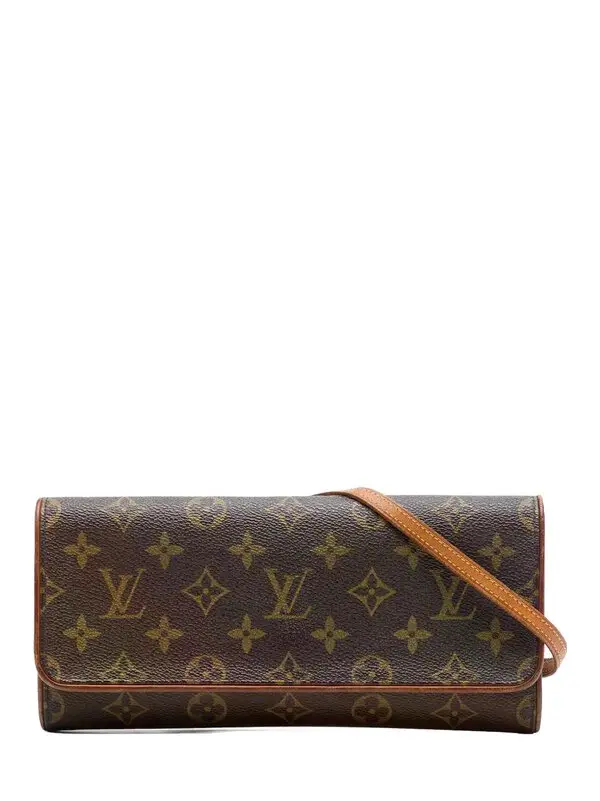 LOUIS VUITTON Pochette Twin Gm Monogram Canvas Crossbody Bag - Brown
