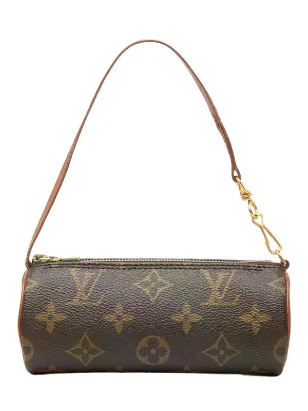 LOUIS VUITTON Monogram Papillon Pochette Handbag - Brown