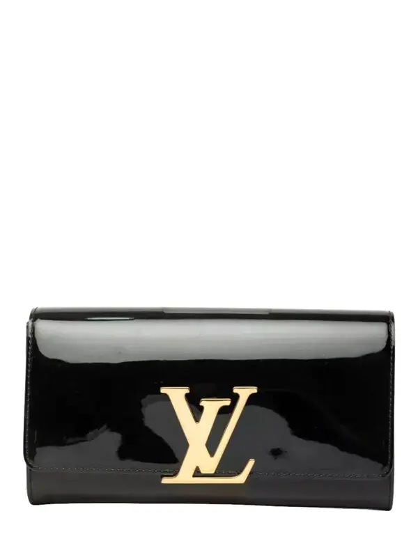 LOUIS VUITTON Vernis Louise East West Clutch Bag - Black