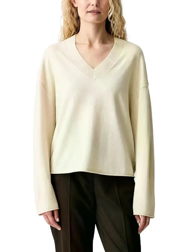 Marc O'polo Fine Knit V-neck Sweater - Neutrals