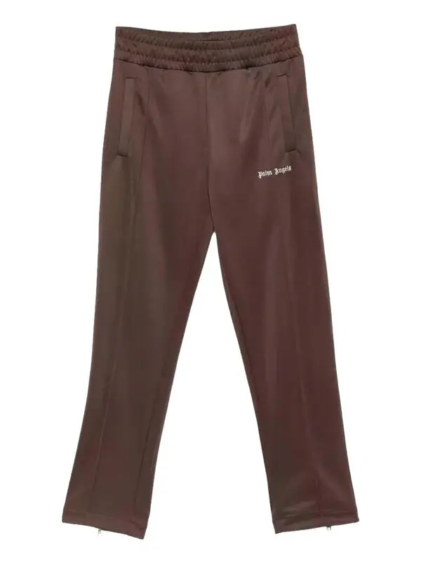Palm Angels Embroidered-logo Side-stripe Track Pants - Brown