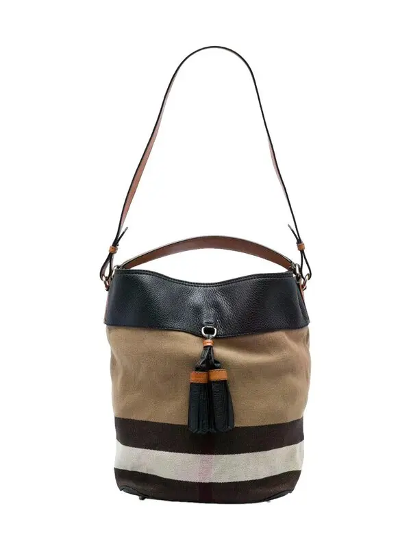 Burberry Ashby Tassel Bucket Bag Satchel - Brown
