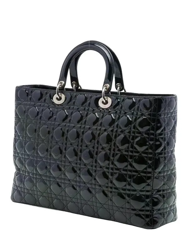 Dior Patent Cannage Lady Satchel - Black