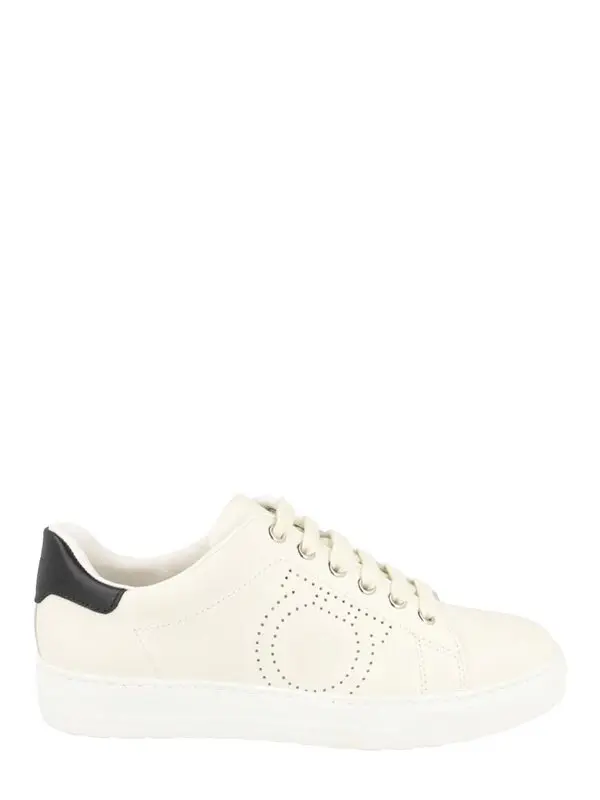 FERRAGAMO Pierre Leather Sneakers - White