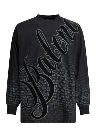 Balenciaga Crewneck Sweat-shirt Print T-shirt - Black