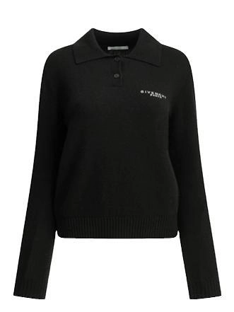 Givenchy Logo Polo Shirt Sweater - Black
