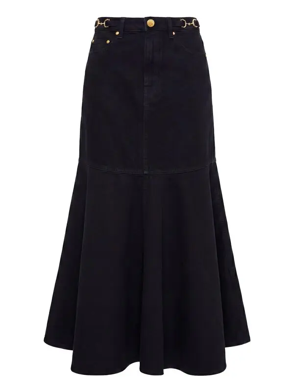 Ulla Johnson The Madelyn Denim Skirt - Noir