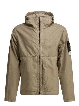 Stone Island Zip Up Hooded Jacket - Beige
