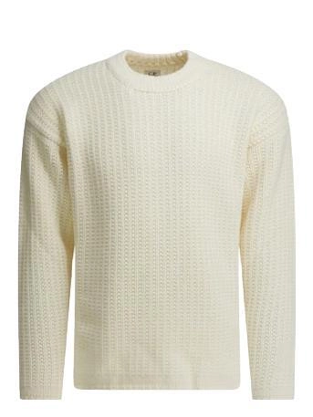 C.P. COMPANY Wool Crew Neck Sweater - White