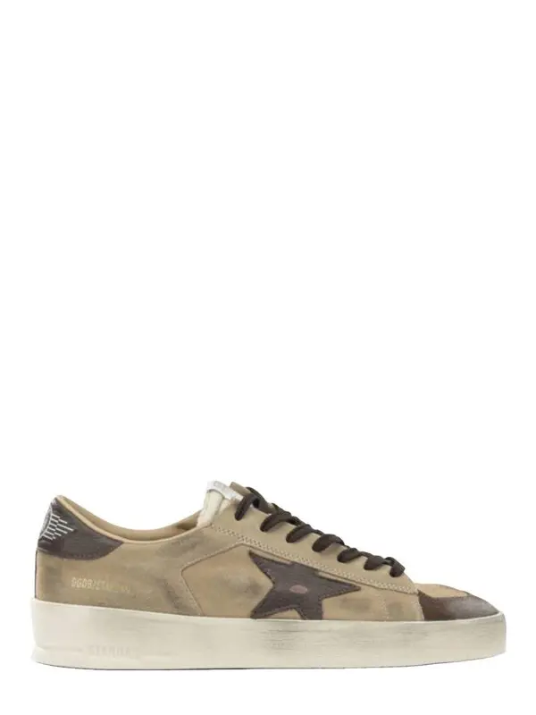 GOLDEN GOOSE Stardan Suede Sneakers - Beige/brown