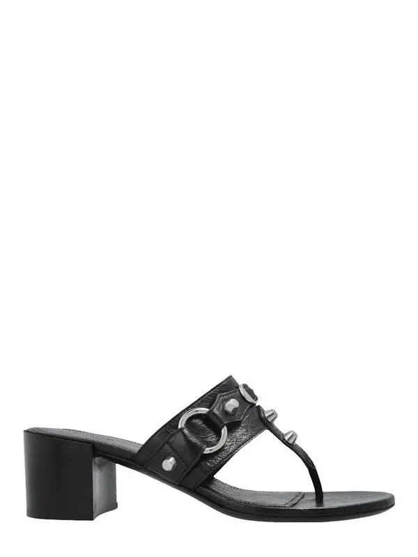 Balenciaga City 50mm Heeled Sandals - Black