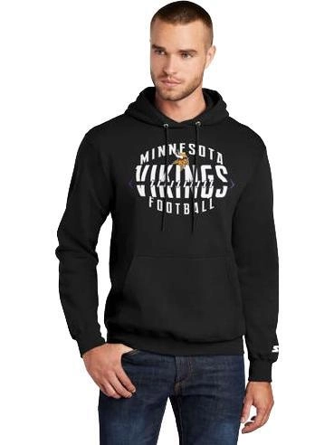 STARTER Minnesota Vikings Football Pullover Hoodie - Black