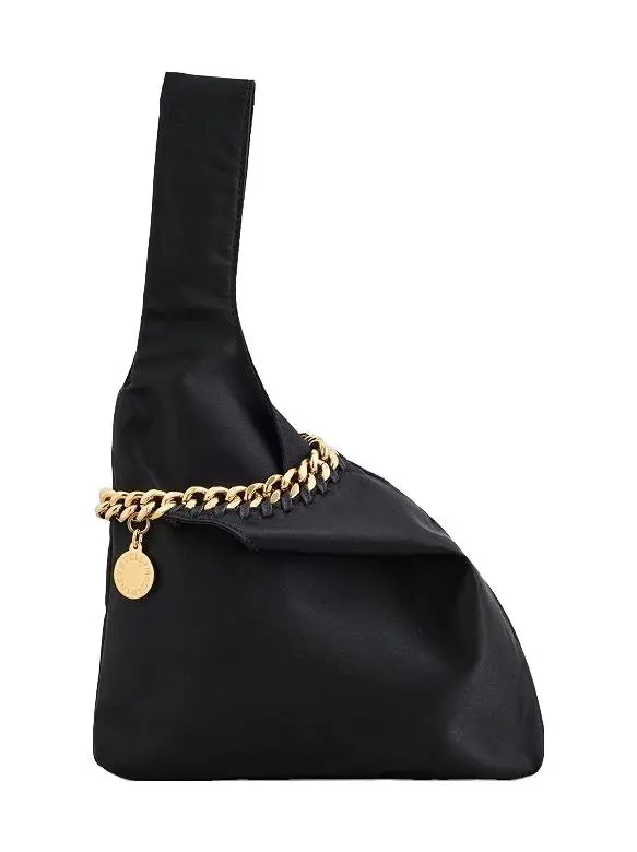 Stella McCartney Falabella Satin Wristlet Bag - Black