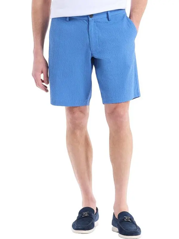 Robert Graham Thresher Crinkled Woven Shorts - Blue