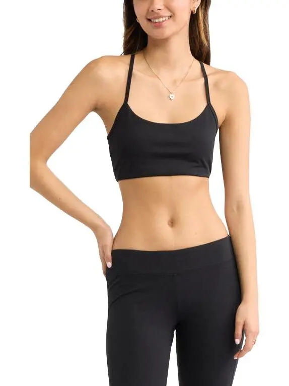 Bp. Stretch Cotton Racerback Bralette - Black