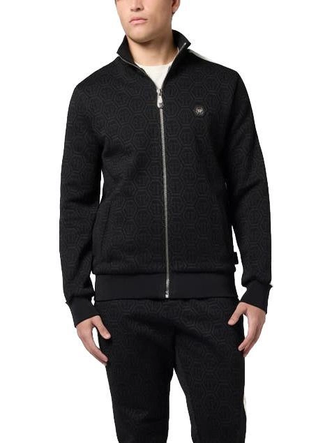 Philipp Plein Monogram Jacquard Track Jacket - Black