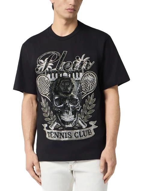 Philipp Plein Round Neck T-shirt Skull Tennis - Black