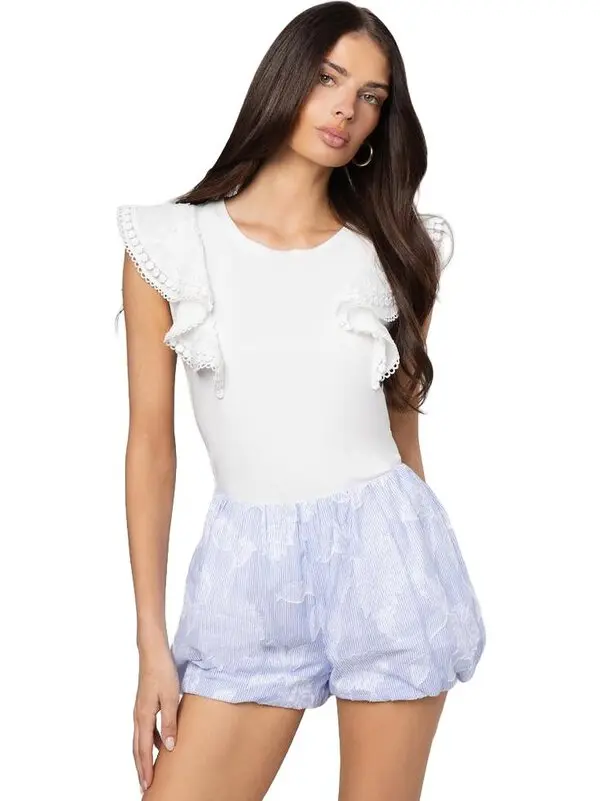 Generation Love Dana 3d Voile Combo Top - White