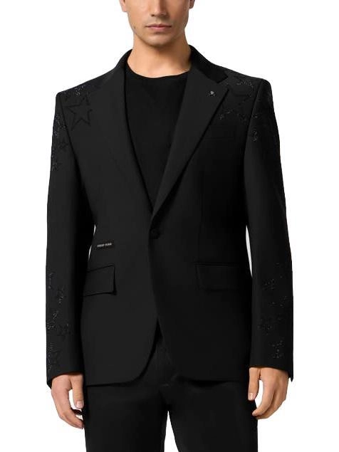 Philipp Plein Blazer Gigolo Fit Stars Stones - Black
