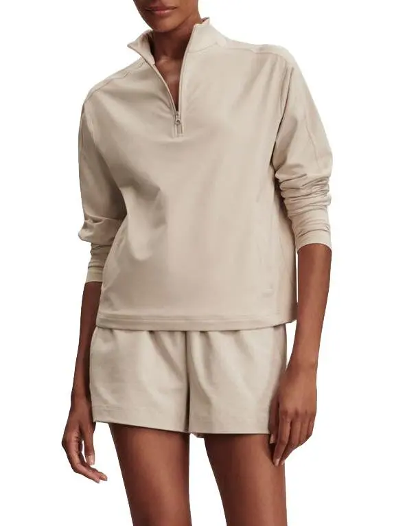 Varley Lamia Half Zip Sweatshirt - Pebble Marl