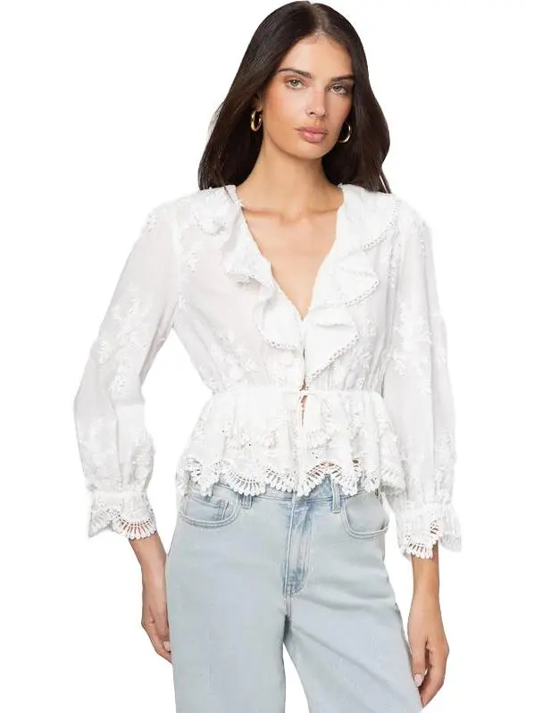 Generation Love Kylie 3d Voile Blouse - White