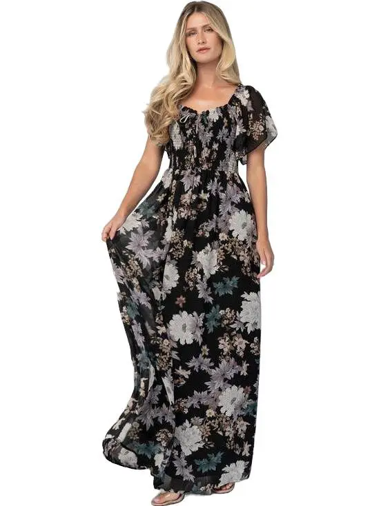 BALTIC BØRN Divine Maxi Dress - Black Multi