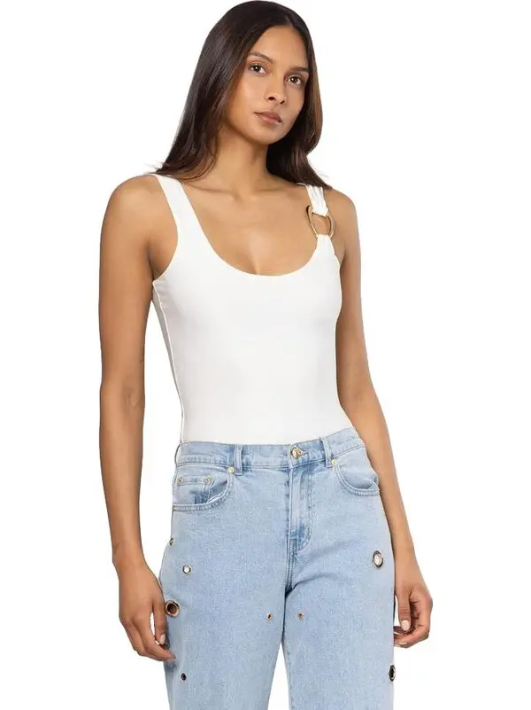 Generation Love Marius Sheen Jersey Bodysuit - White