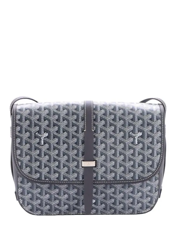 Goyard Belvedere Ii Messenger Bag Coated Canvas Mm - Grey