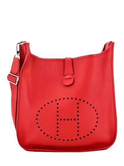 Hermès Evelyne Bag Gen Iii Clemence Gm - Red
