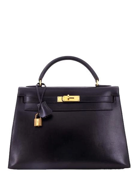 Hermès Kelly Handbag Box Calf With Gold Hardware 32 - Black