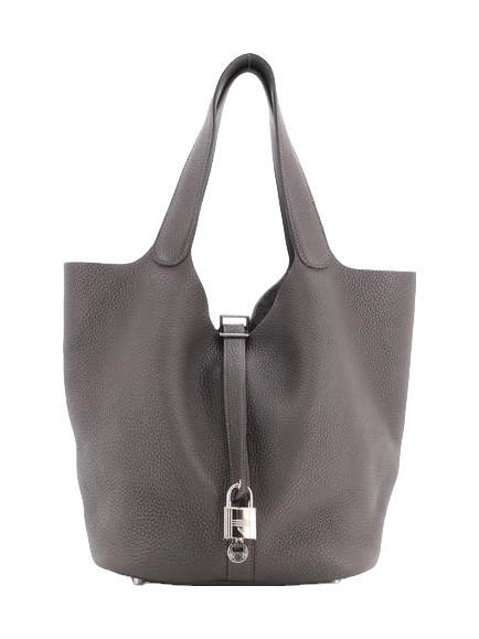 Hermès Picotin Lock Bag Clemence Gm - Grey