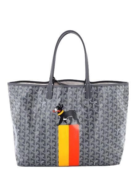 Goyard Saint Louis Tote Printed Coated Canvas Pm - Grey