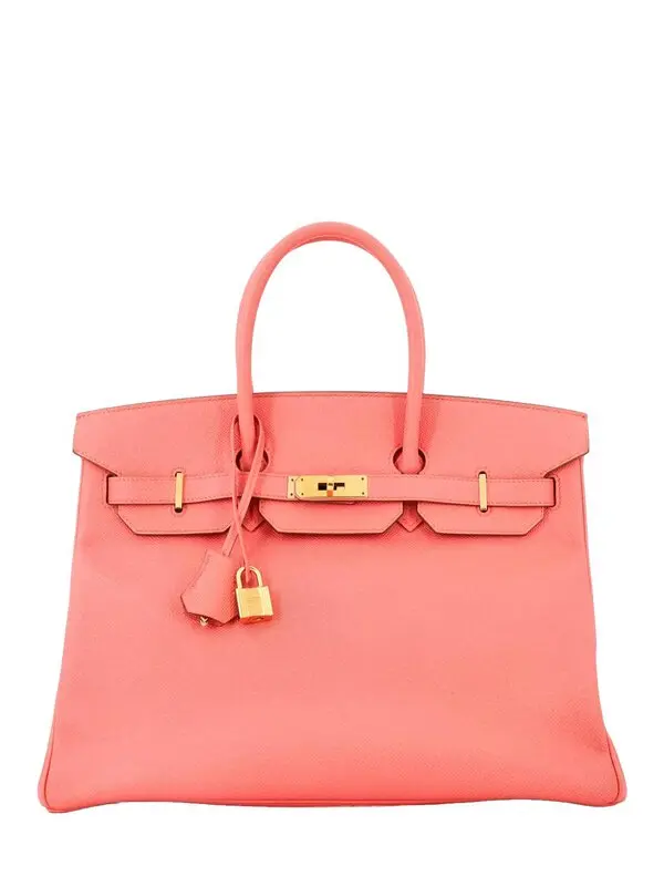 Hermès Birkin Handbag Pink Epsom With Gold Hardware 35 - Red
