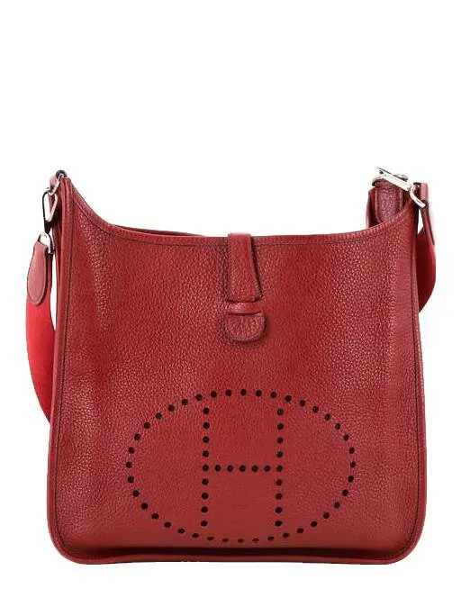 Hermès Evelyne Bag Gen Iii Clemence Gm - Red