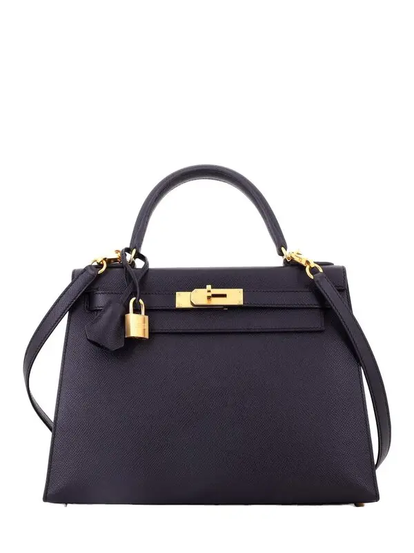 Hermès Kelly Handbag Epsom With Gold Hardware 28 - Black
