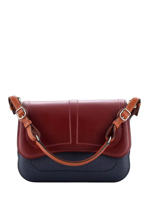 Hermès Harnais Shoulder Bag Epsom And Tadelakt - Blue