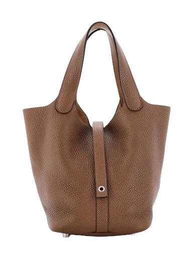 Hermès Eclat Picotin Lock Bag Clemence With Swift Pm - Brown