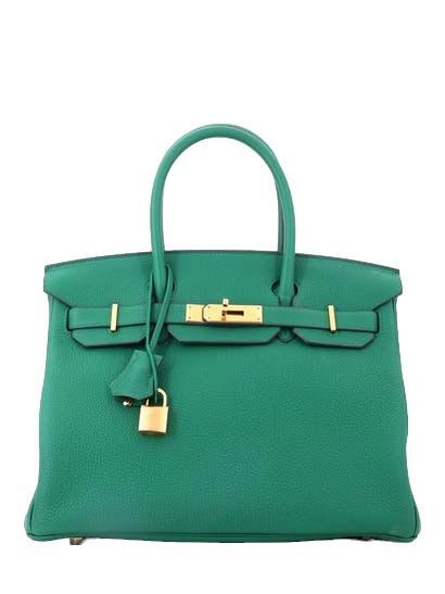 Hermès Birkin Handbag Togo With Gold Hardware 30 - Green
