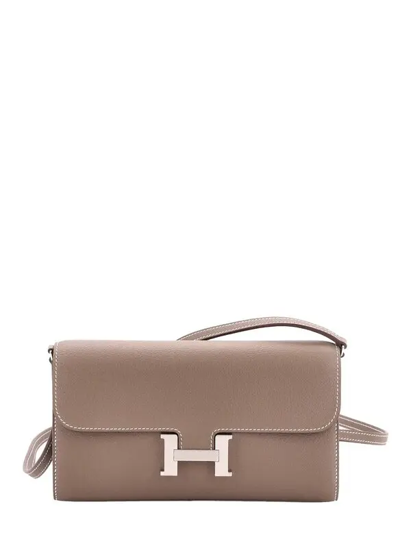 Hermès Constance To Go Wallet Evercolor - Grey