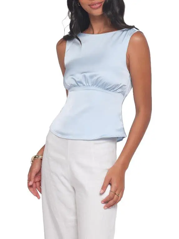 PETAL & PUP Sleeveless Ruched Bust Top - Blue