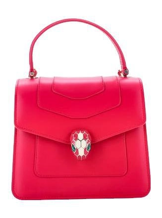 BVLGARI Serpenti Forever Top Handle Bag Leather Small - Pink