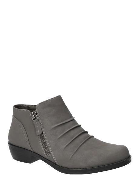 EASY WORKS BY EASY STREET Jacoba Zip-up Bootie - Grey Matte