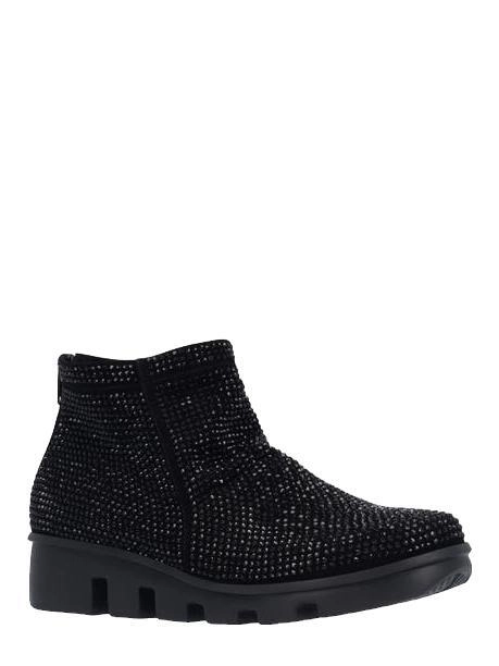 L'AMOUR DES PIEDS Hadirat Leather Bootie - Black