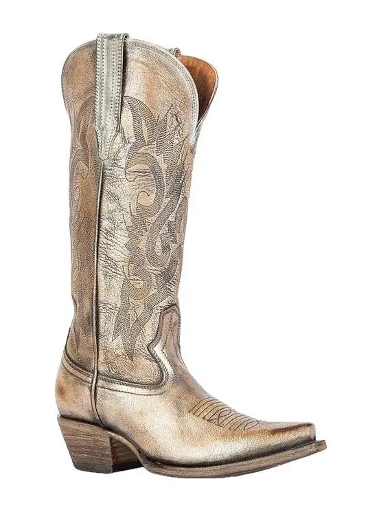 FREEBIRD Woodland Leather Western Boots - Pewter