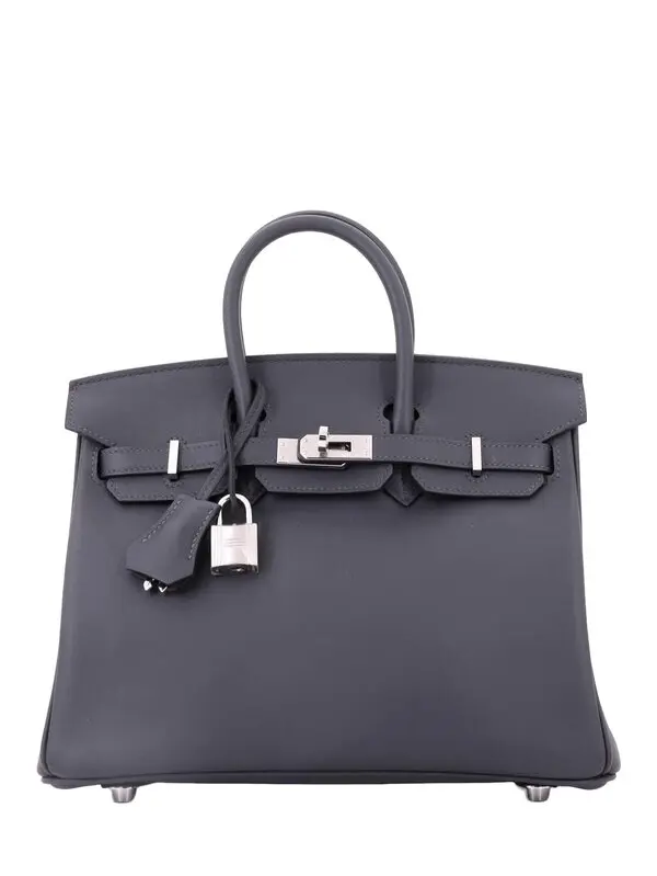 Hermès Birkin Handbag Swift With Palladium Hardware 25 - Grey